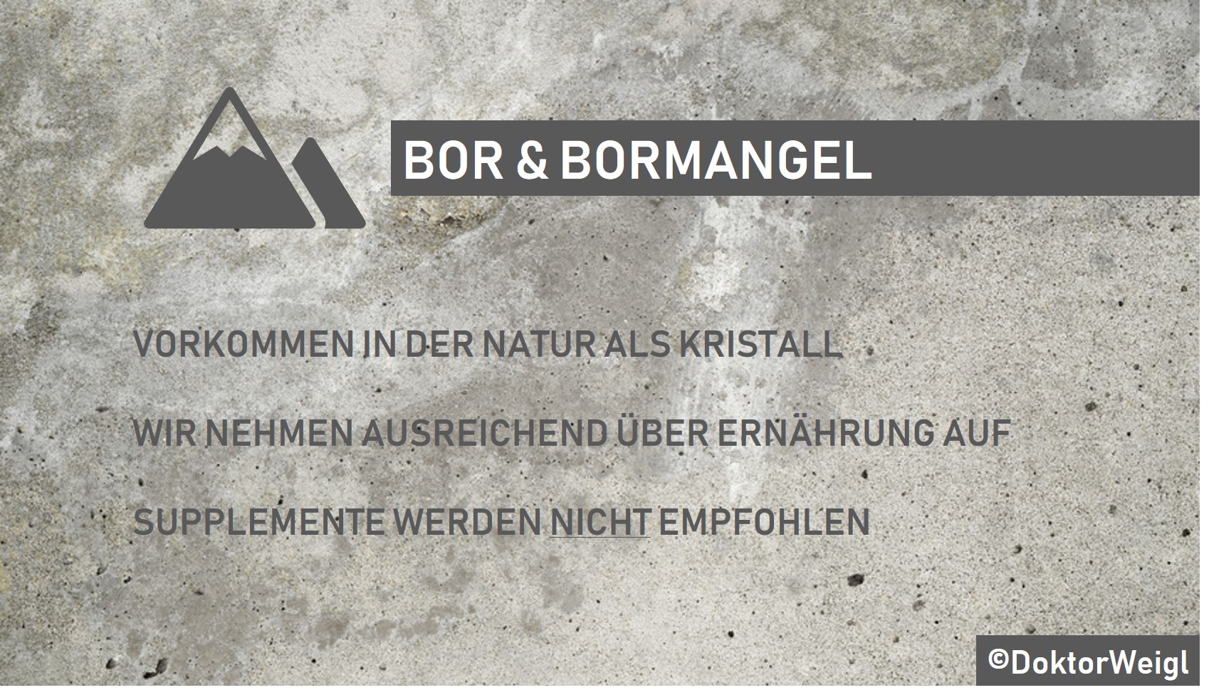 DoktorWeigl erklärt Helfen Bor und Borax gegen Krebs, Arthrose und mehr ...